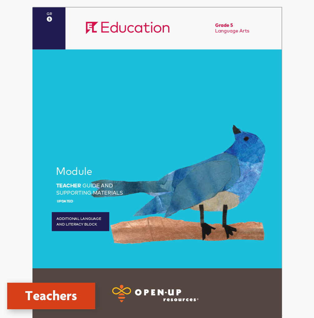 EL Education Language Arts And ALL Block Grade 5 Teacher Course Open EL Education Language Arts And ALL Block Grade 5 Teacher Course Open